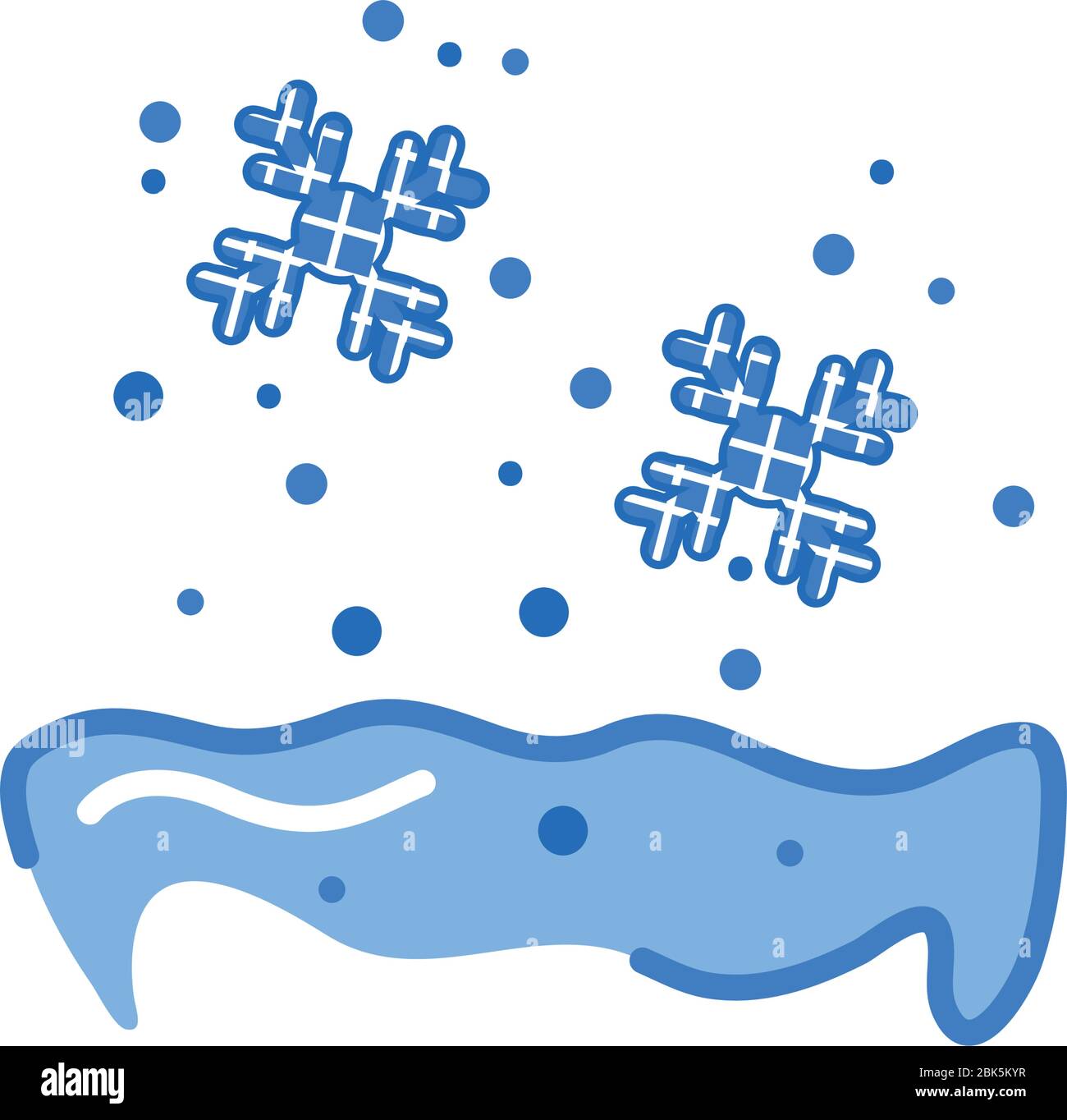 clouds with snowflakes weather symbol isolated icon Stock Vector Image ...