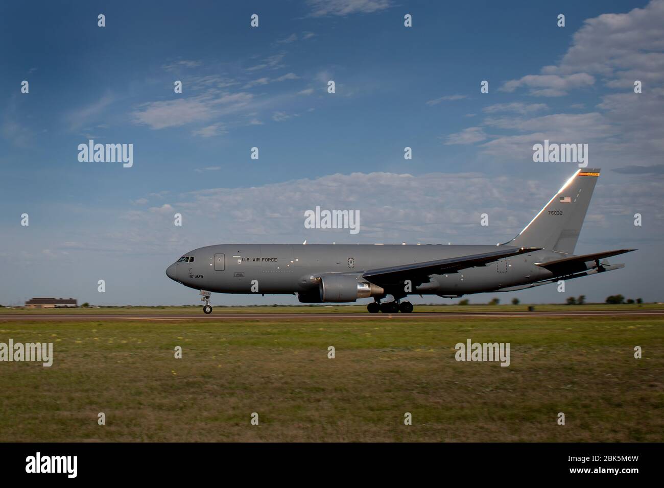 A U.S. Air Force KC-46 Pegasus assigned to the 56th Air Refueling ...