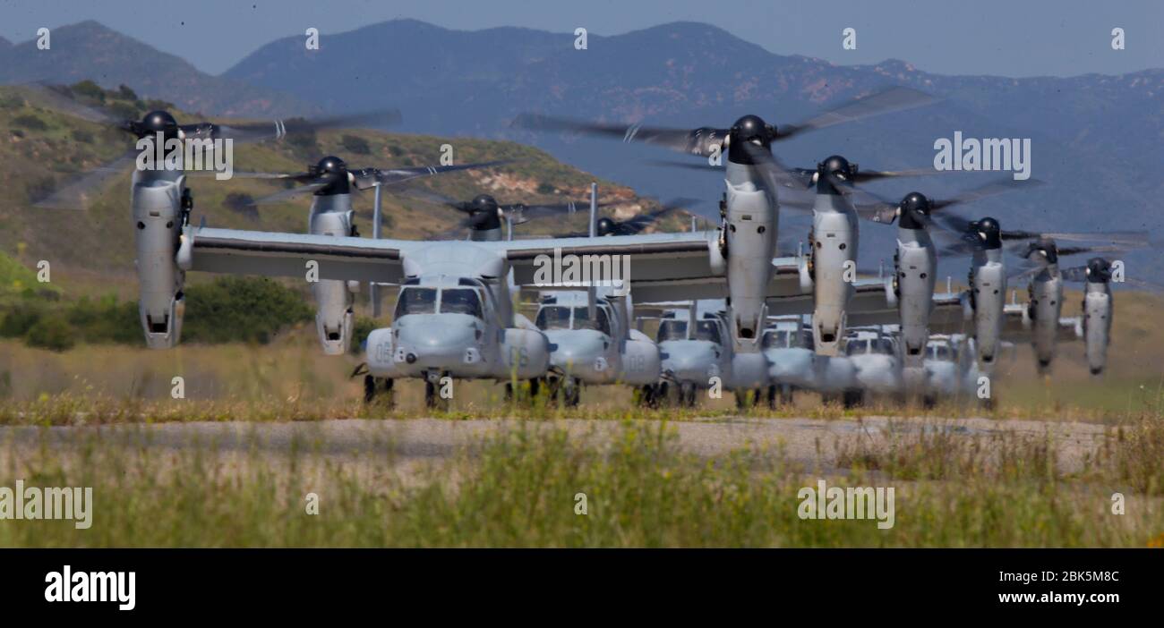 U.S. Marine Corps MV-22 Opsreys assigned to Marine Medium Tiltrotor Squadron (VMM) 362,Marine ...