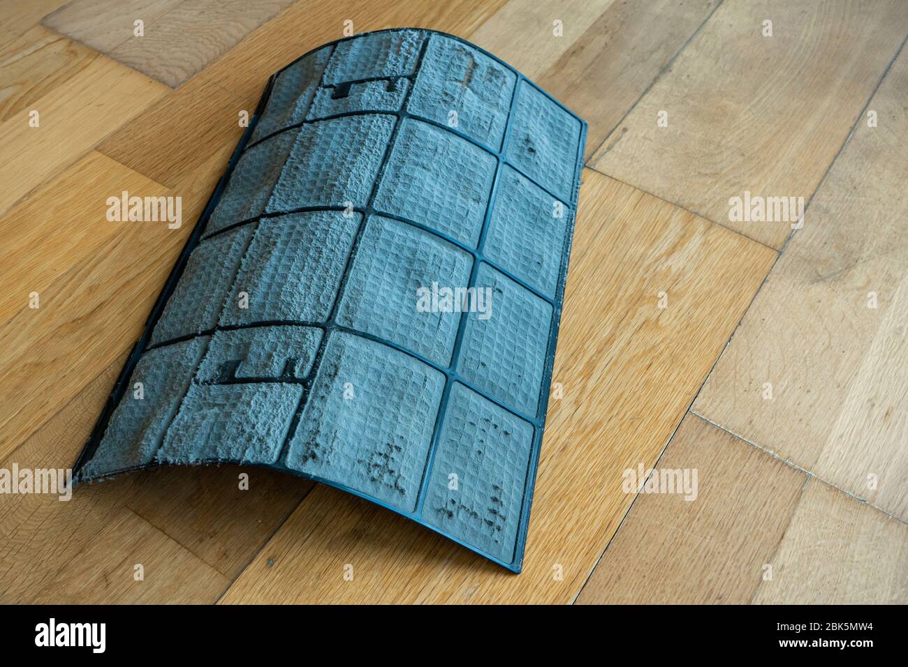 Very dirty air conditioner filter. Health damage from air conditioning ...