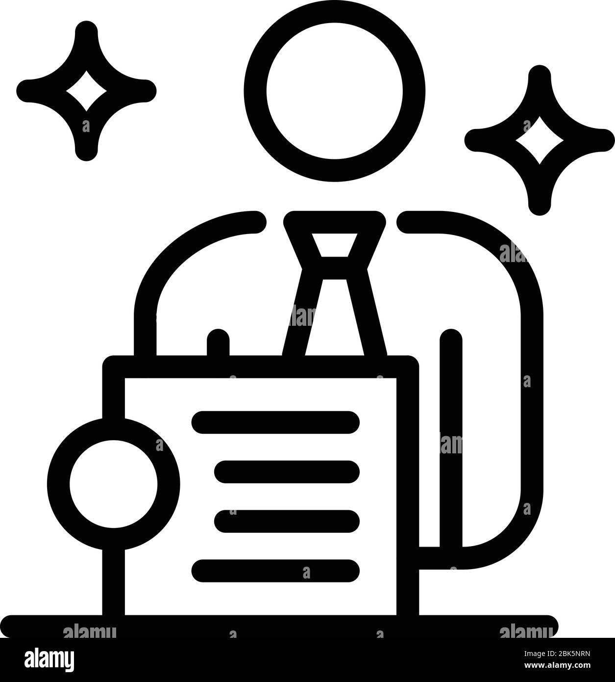 New advertising agent icon, outline style Stock Vector Image & Art - Alamy