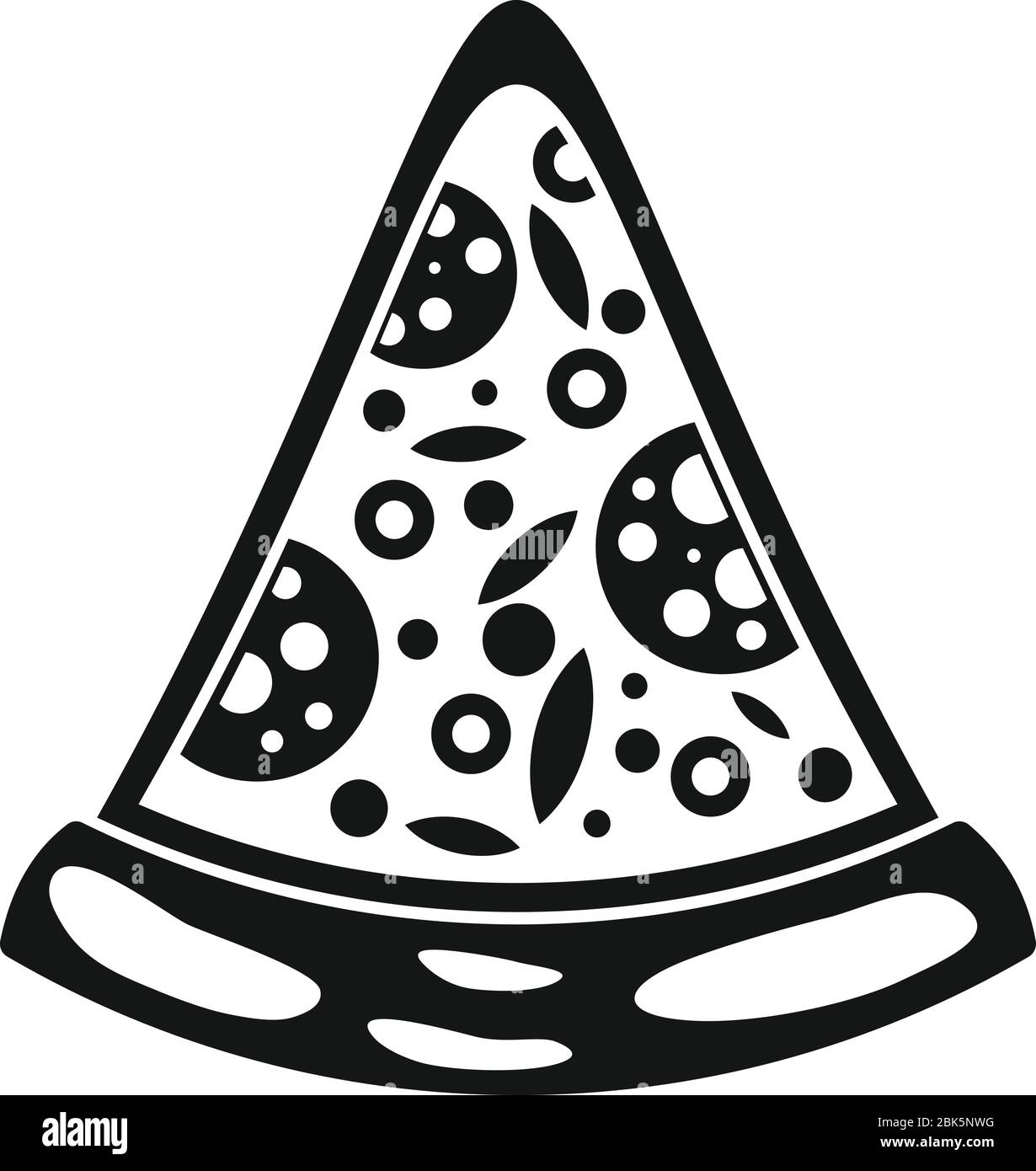 Pepperoni pizza slice icon. Simple illustration of pepperoni pizza ...