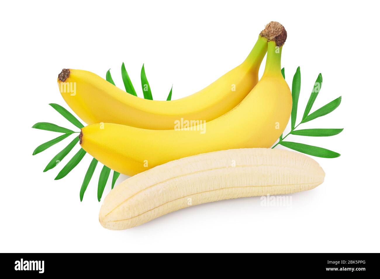 bananas isolated on white background with clipping path and full depth ...