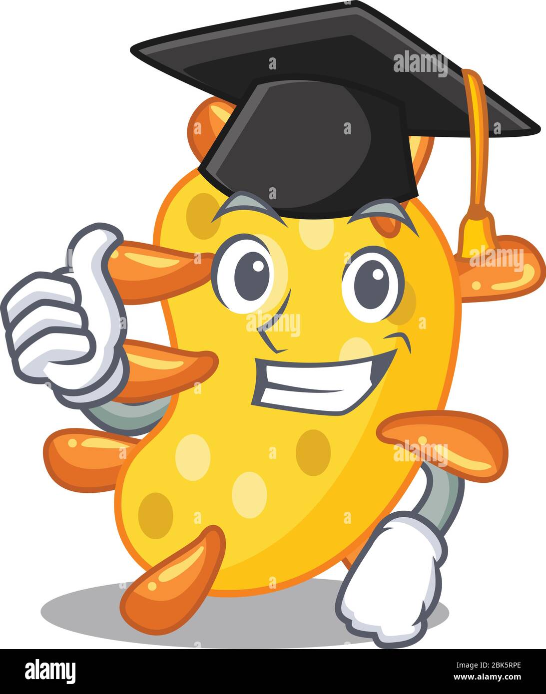 Happy face of vibrio in black graduation hat for the ceremony Stock ...