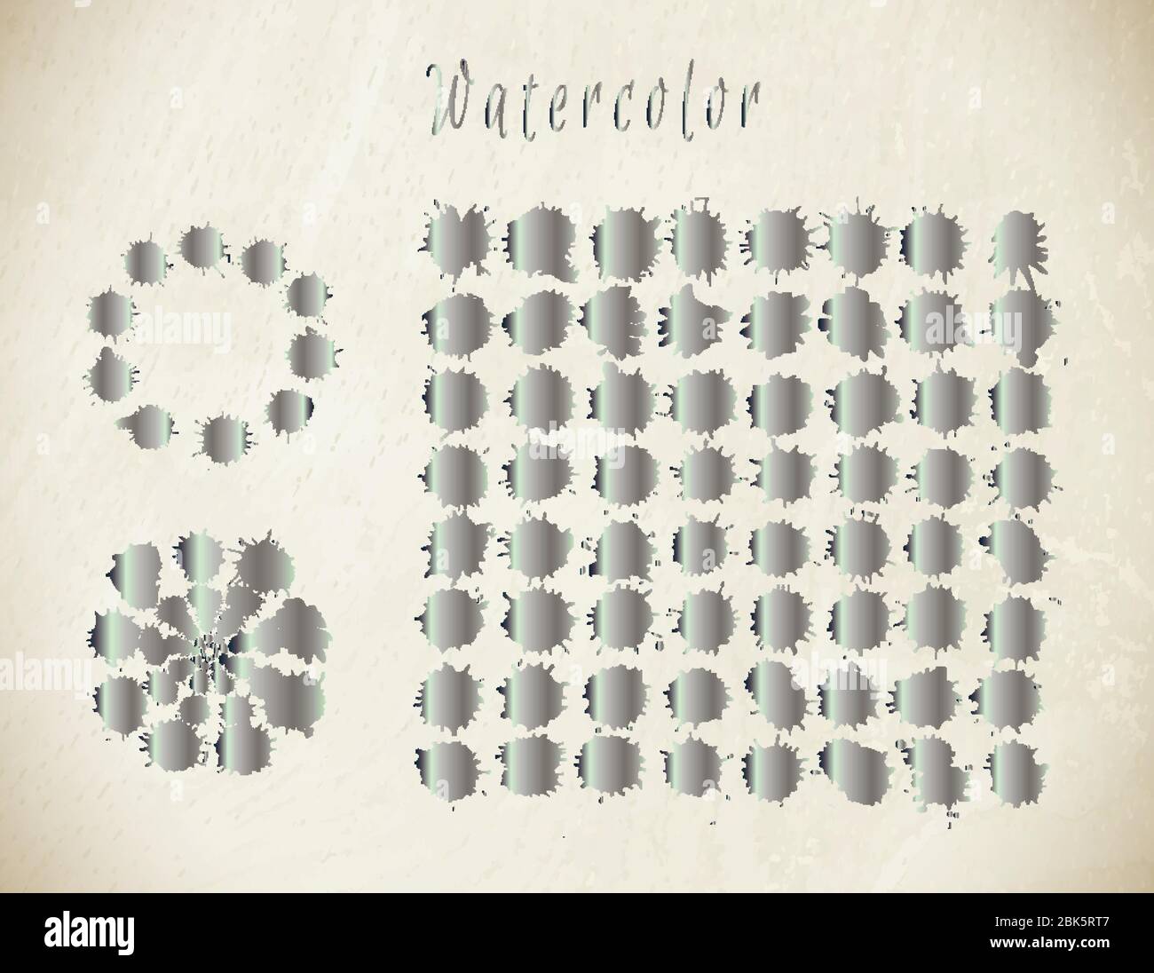Vector modern abstract silver decor. Set of silver stains Stock Vector ...