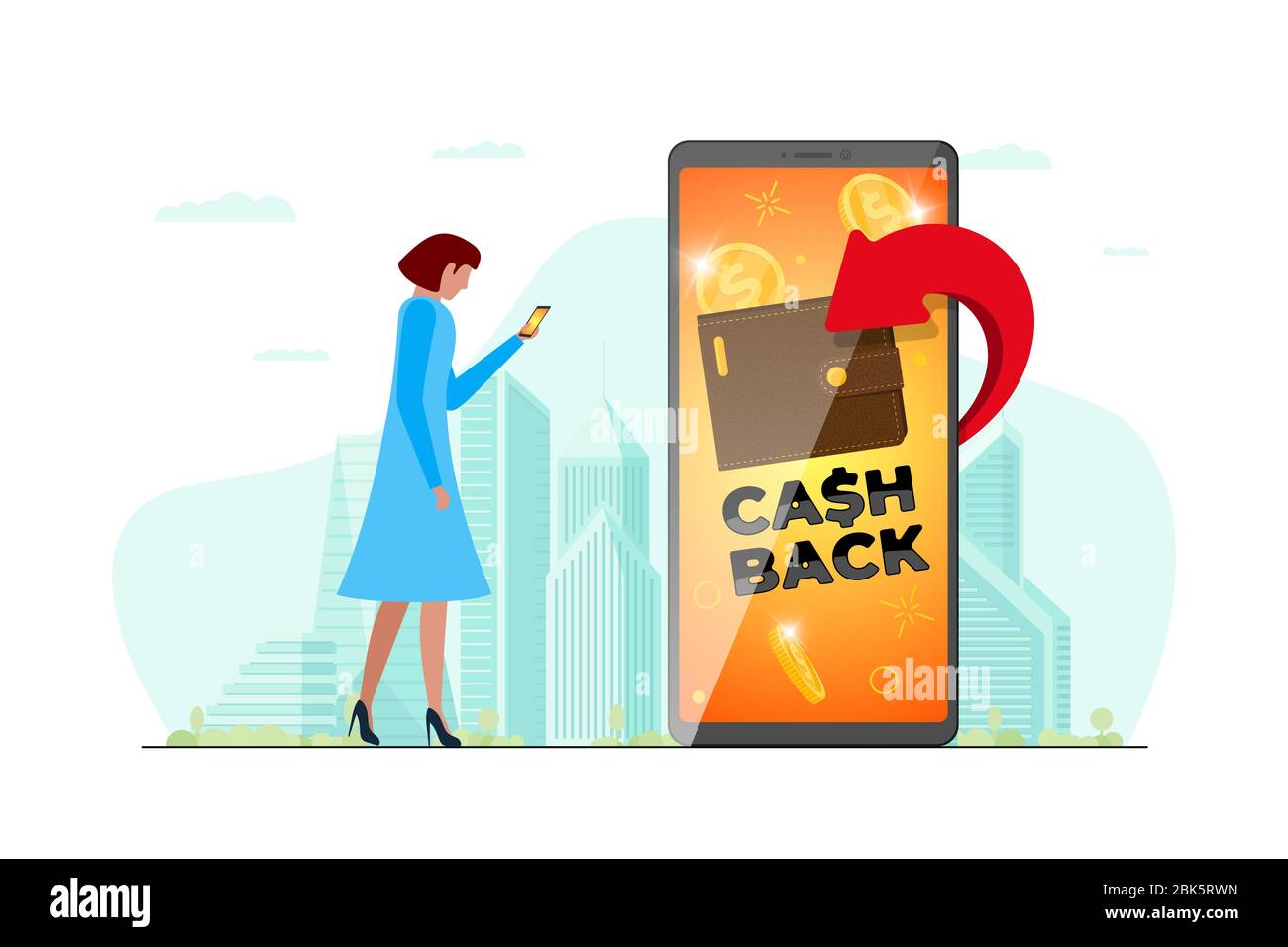 Cashback cartoon Stock Vector Images - Alamy