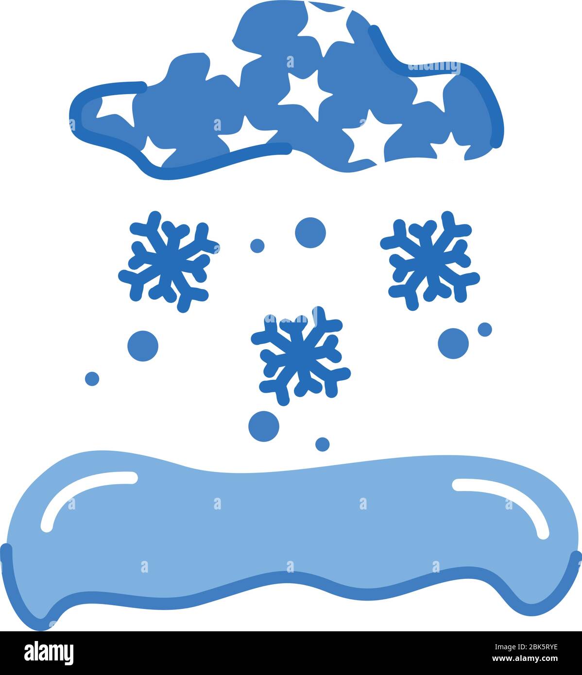 clouds with snowflakes weather symbol isolated icon Stock Vector Image ...