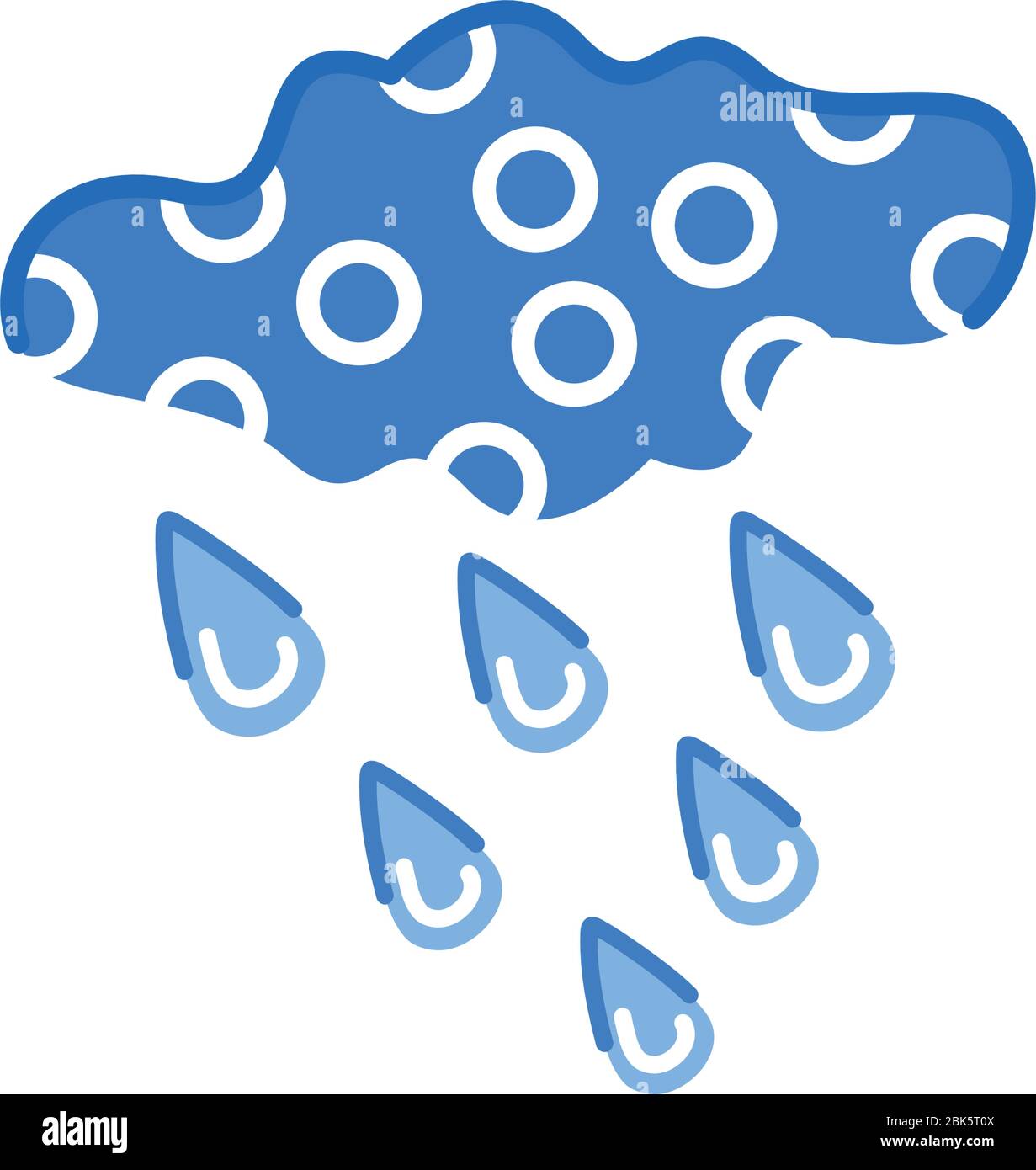 cloud rainy weather symbol isolated icon Stock Vector Image & Art - Alamy