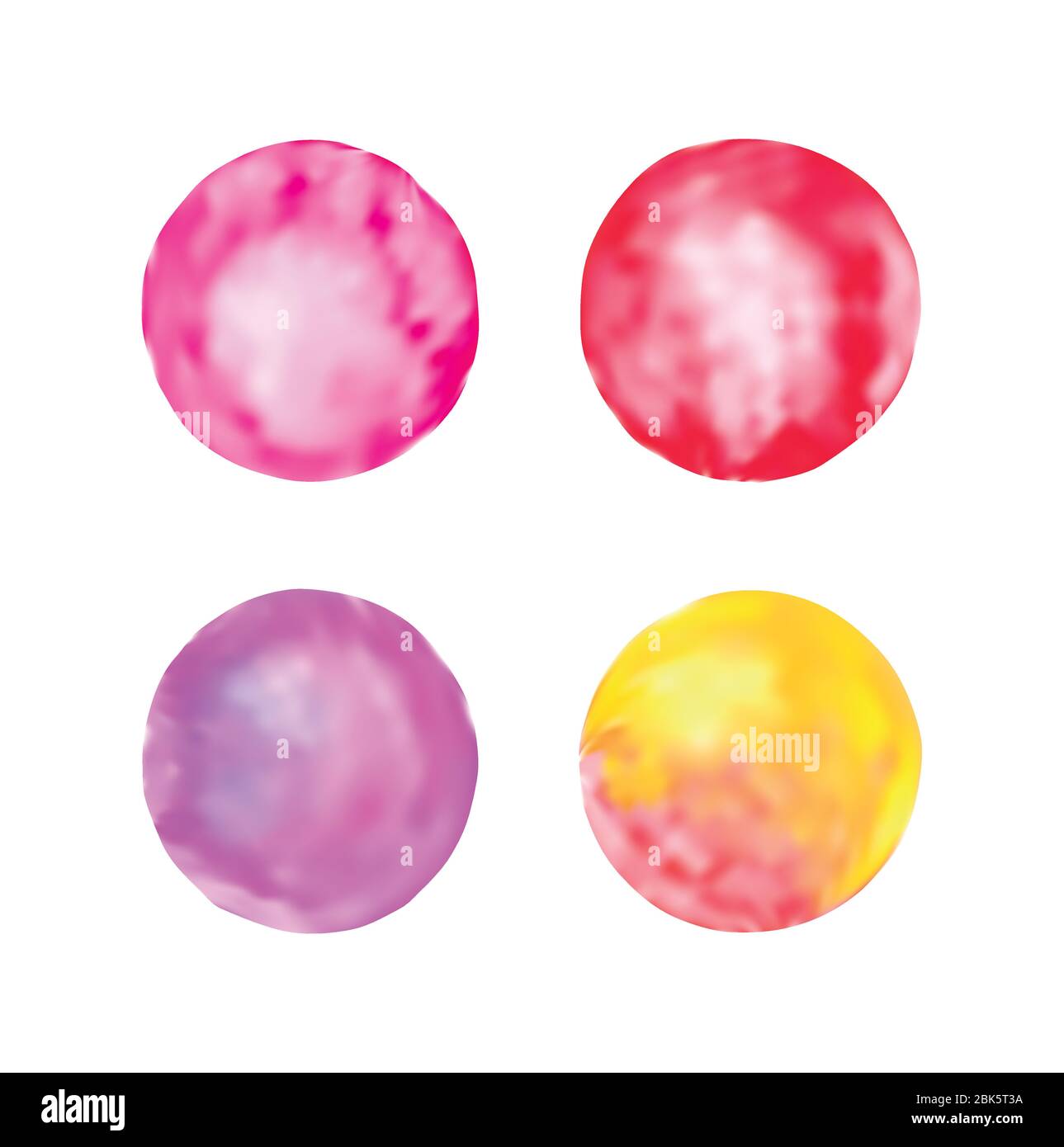 Vector colorful watercolor dots set. Colorful watercolor art hand ...