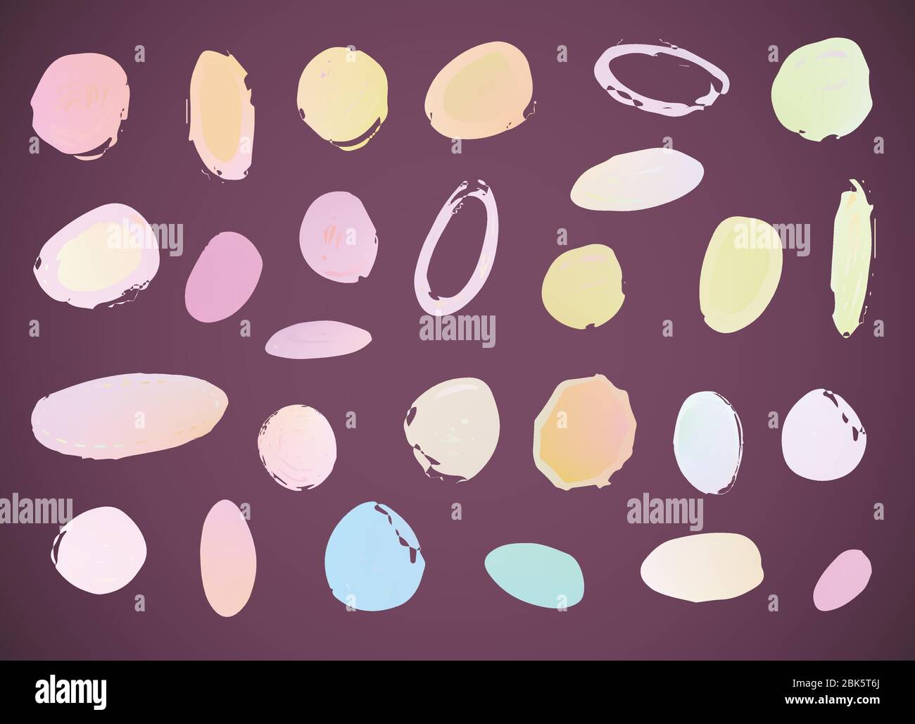 Vector colorful watercolor dots set. Colorful watercolor art hand ...