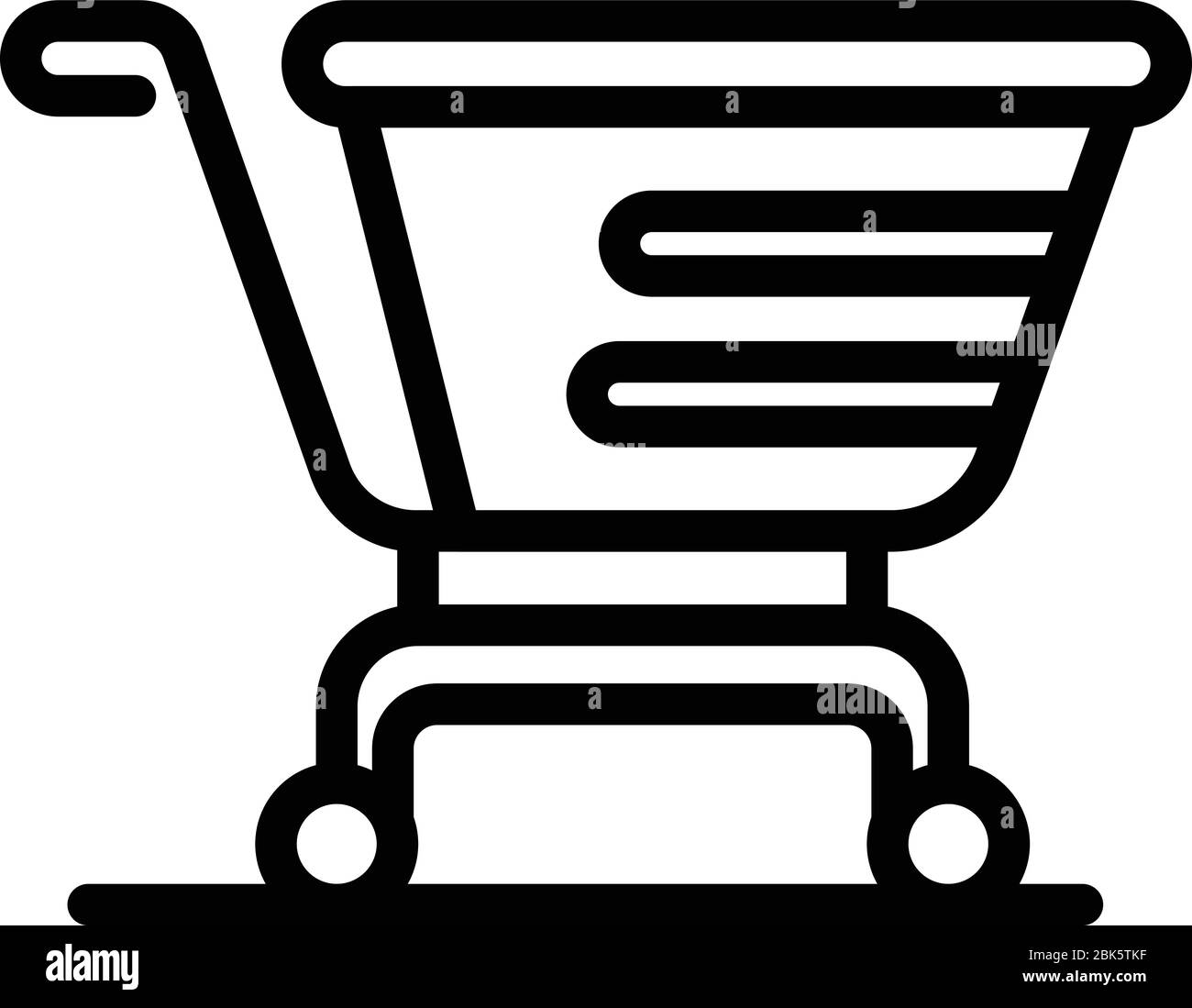 Shopping cart icon, outline style Stock Vector Image & Art - Alamy