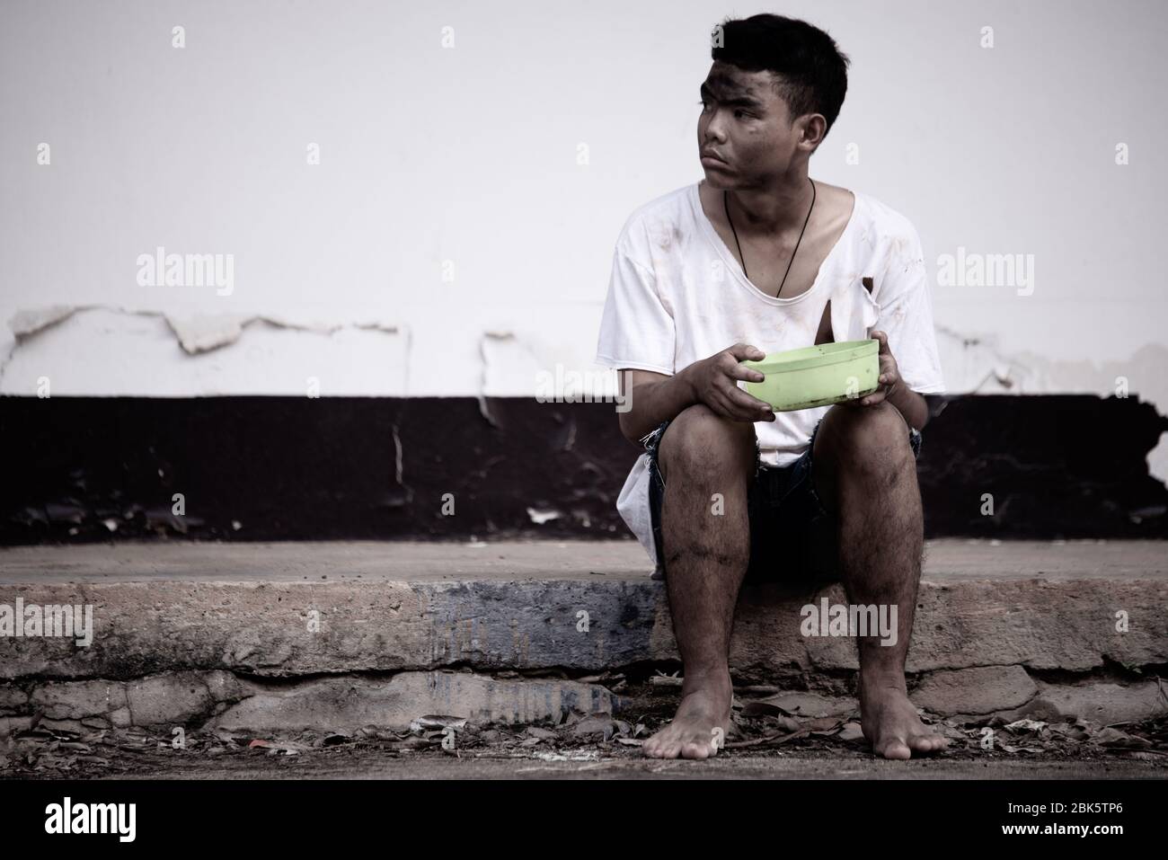 homeless man for help concept for poverty or hunger people, Human ...