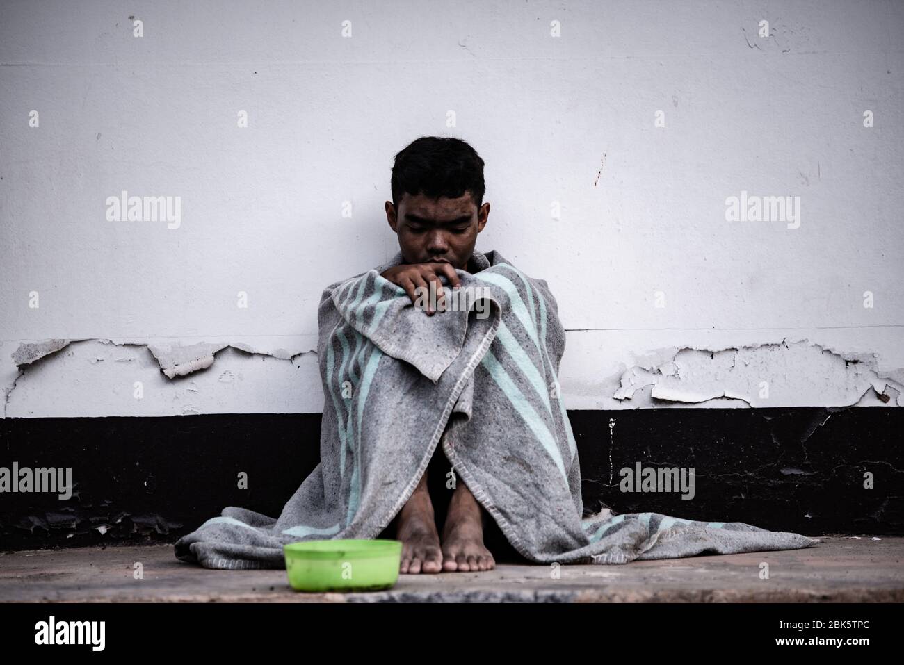 homeless man for help concept for poverty or hunger people, Human ...