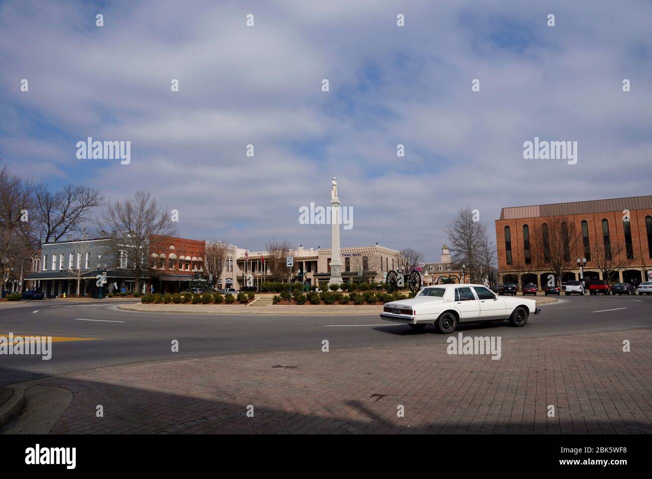 Franklin USA - 10 February 2015 - Main Square in Franklin in Tennessee ...