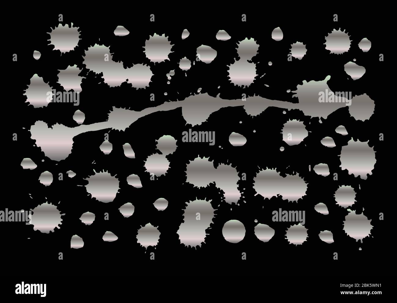Watercolor splashes and stain texture. Vector silver illustration Stock ...