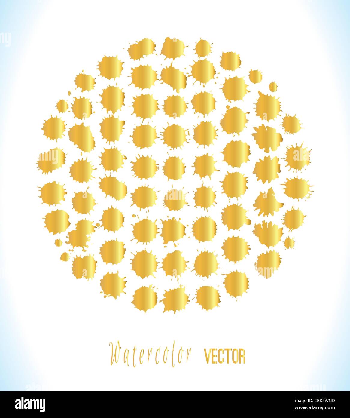 Watercolor splashes and stain texture. Vector gold illustration Stock Vector Image & Art - Alamy