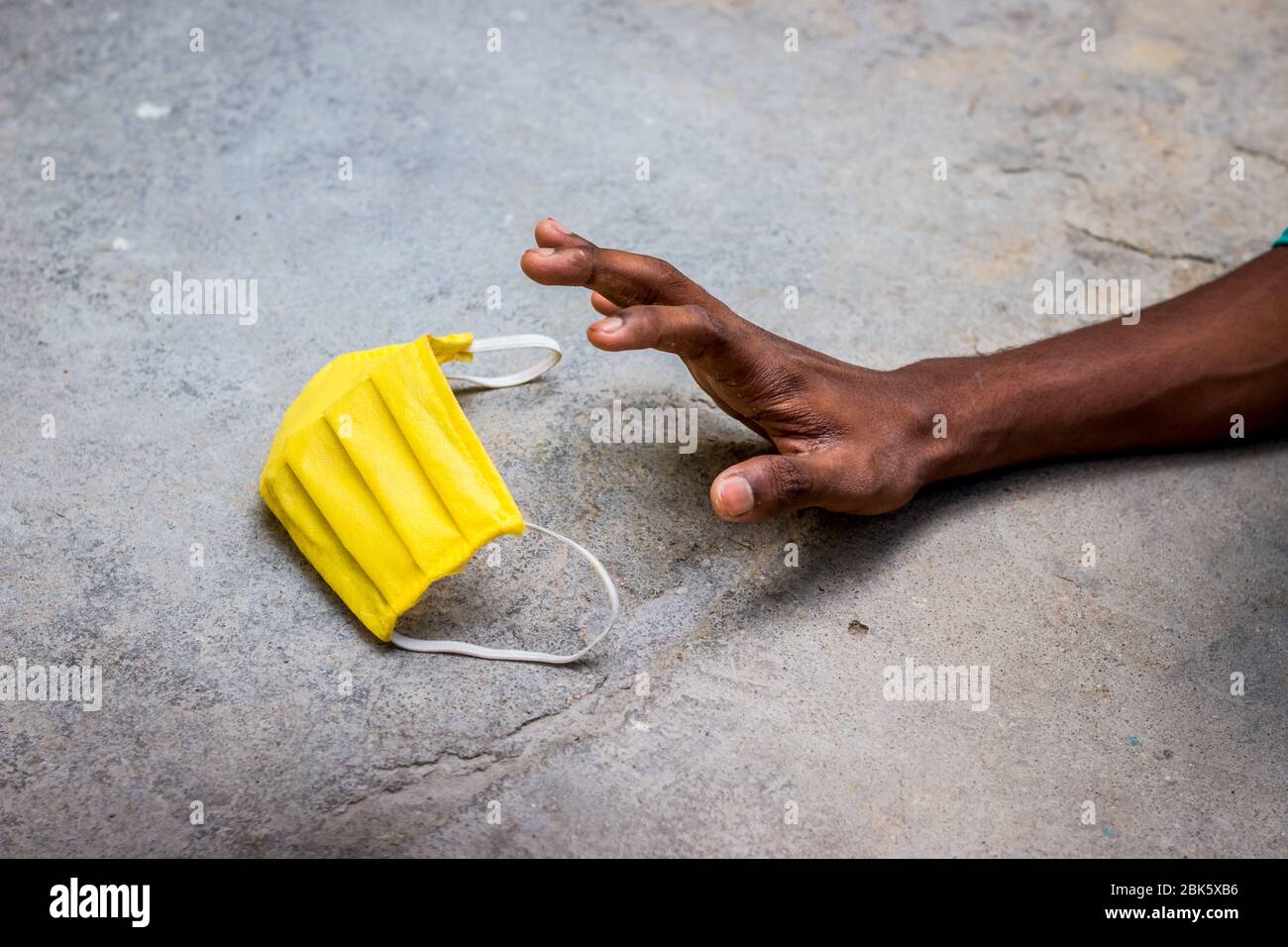 People needs face mask on isolated Blue background. Protection against ...