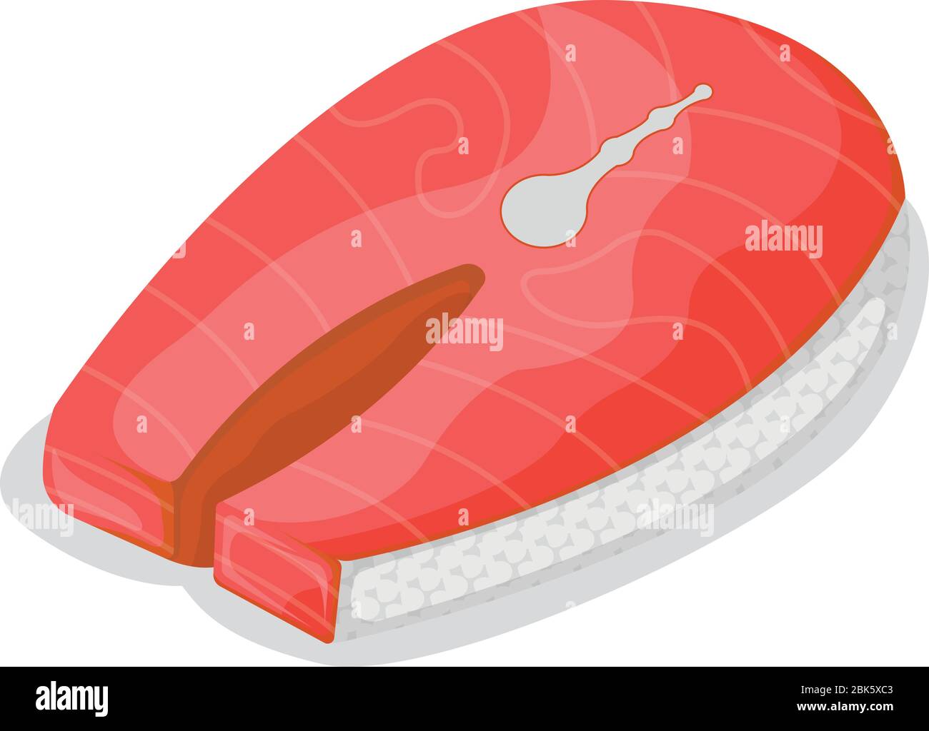 Piece fish tuna salmon, fresh minnow steak tenderloin isolated on white ...
