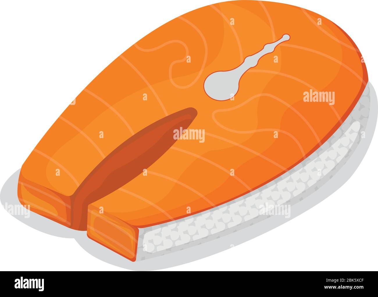 Piece fish tuna salmon, fresh minnow steak tenderloin isolated on white ...