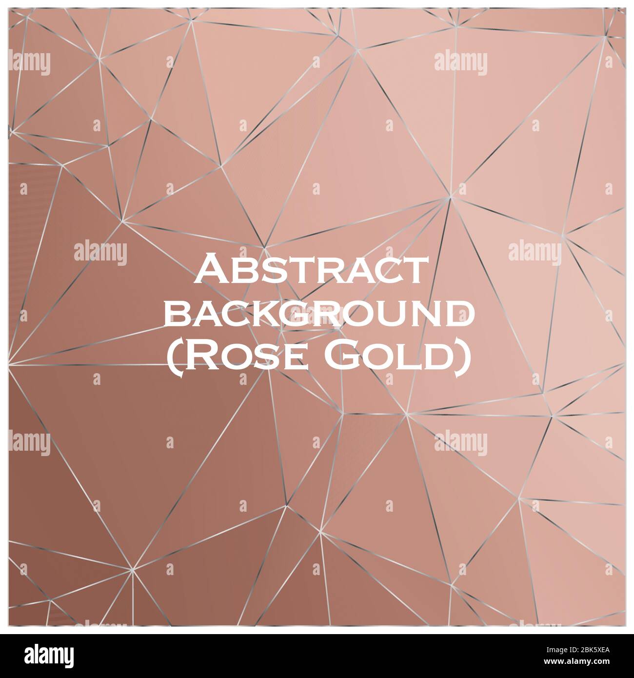 Modern Rose Gold geometric texture background vector. Polygonal shapes ...