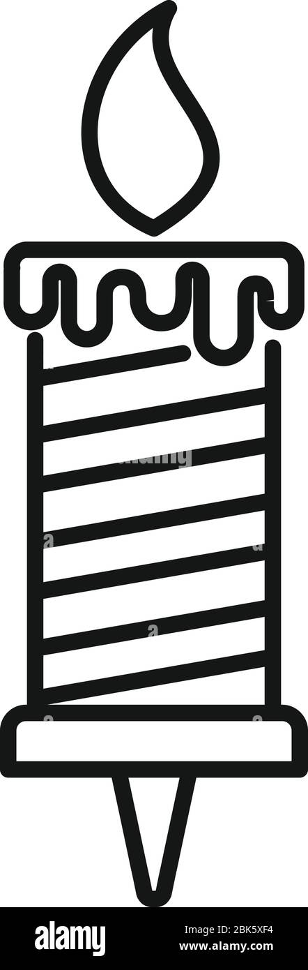 Birthday Candle Outline Clipart