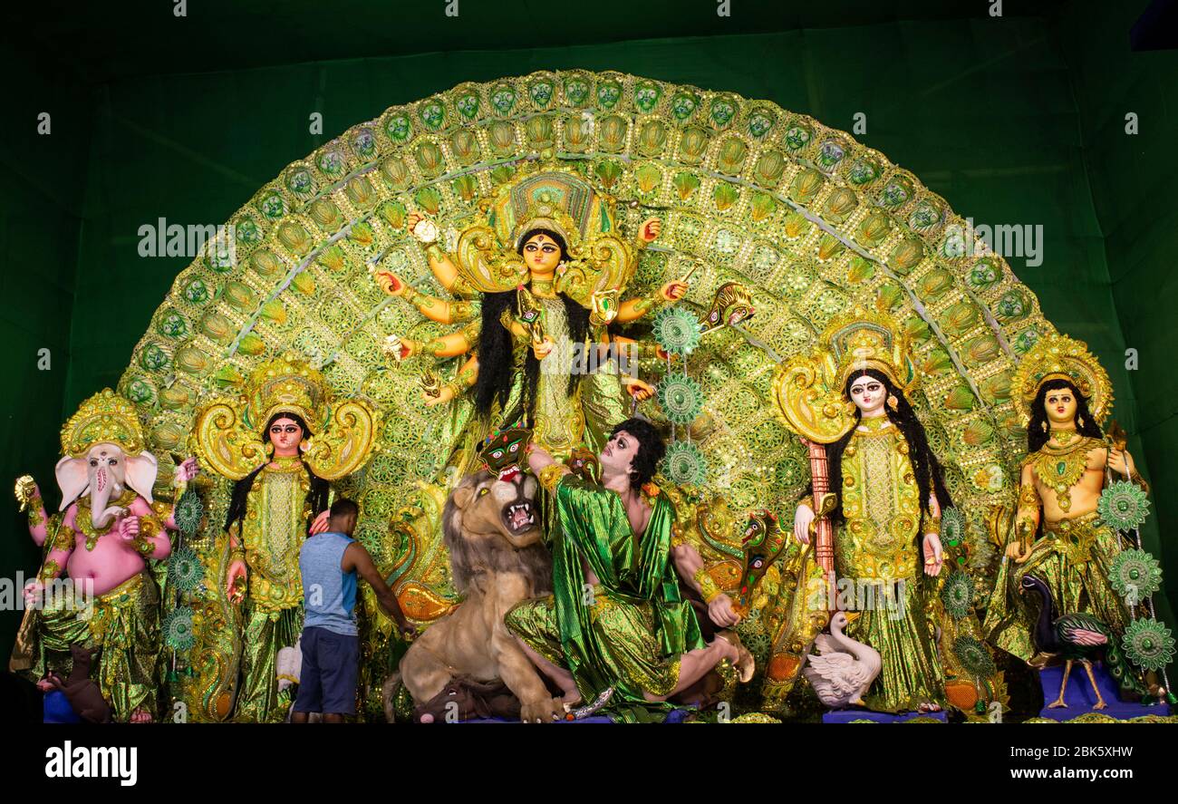 Goddess Durga On Lion High Resolution Stock Photography and Images - Alamy