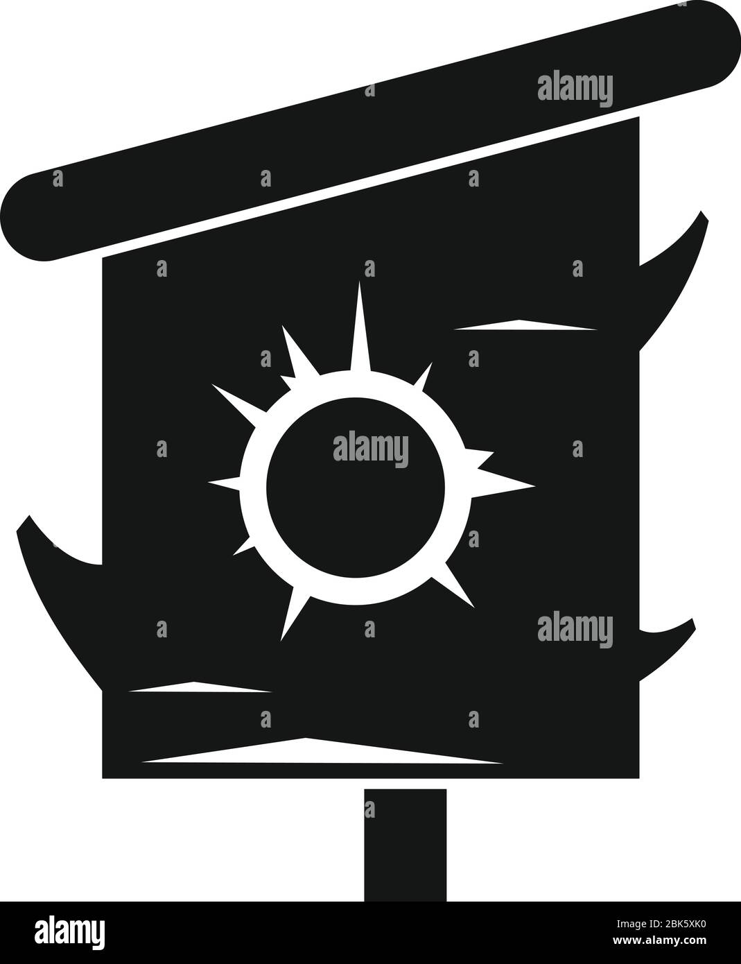 Tree trunk bird house icon. Simple illustration of tree trunk bird ...