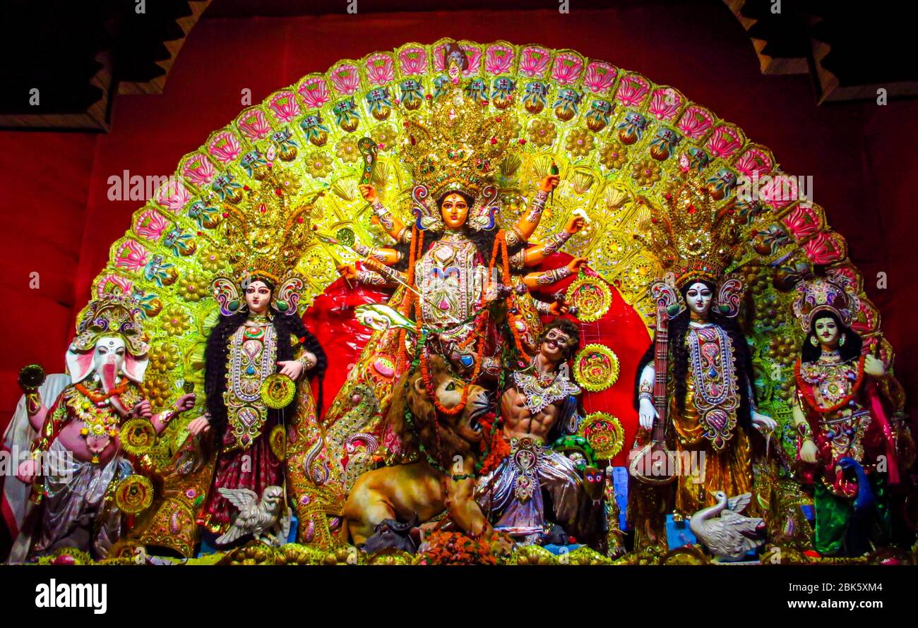 Goddess Durga On Lion High Resolution Stock Photography and Images - Alamy