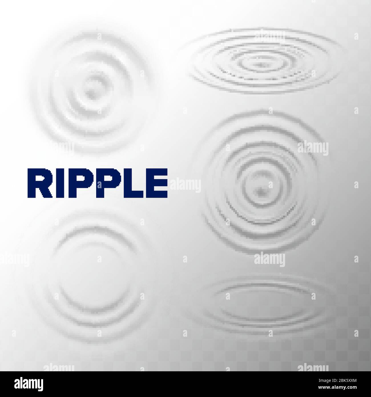 Ripple Water Surface Texture From Drop Set Vector Stock Vector Image ...