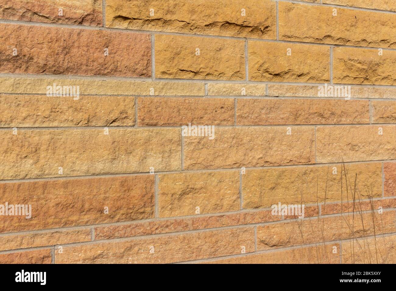 Light brown color modern limestone brick wall texture background Stock ...