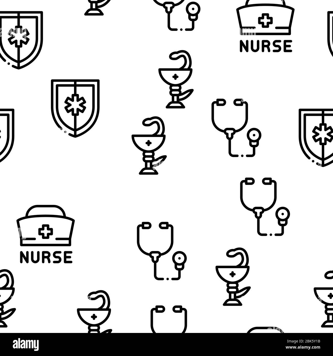 Nurse Medical Aid Seamless Pattern Vector Stock Vector Image & Art - Alamy