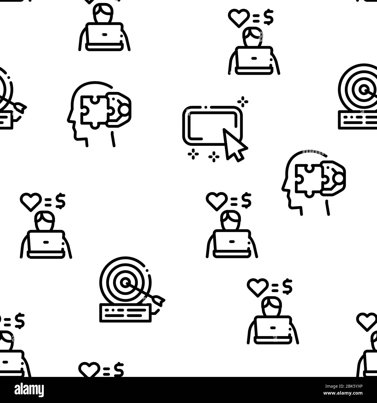 Inbound Marketing Seamless Pattern Vector Stock Vector Image & Art - Alamy