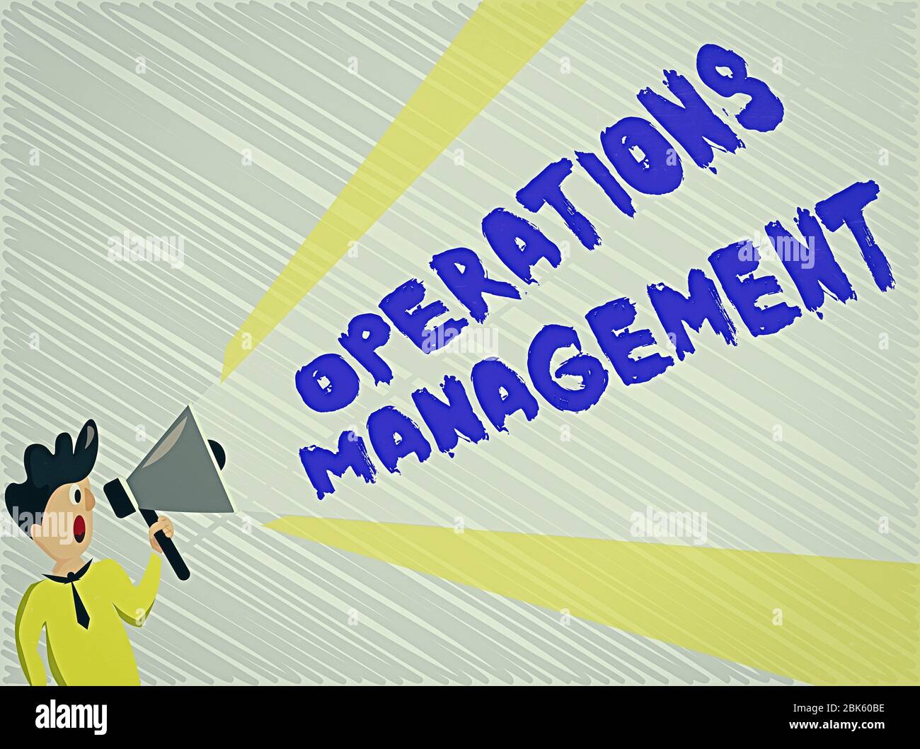 Word writing text Operations Management. Business photo showcasing ensure Inputs to Output the ...