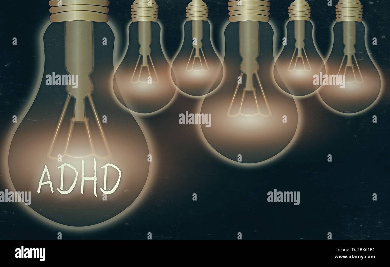 Conceptual hand writing showing Adhd. Concept meaning Mental health ...