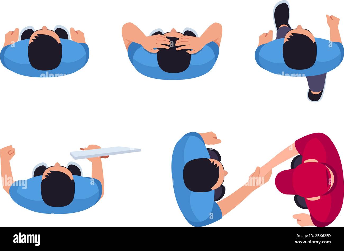 Man position flat vector illustrations set Stock Vector Image & Art - Alamy