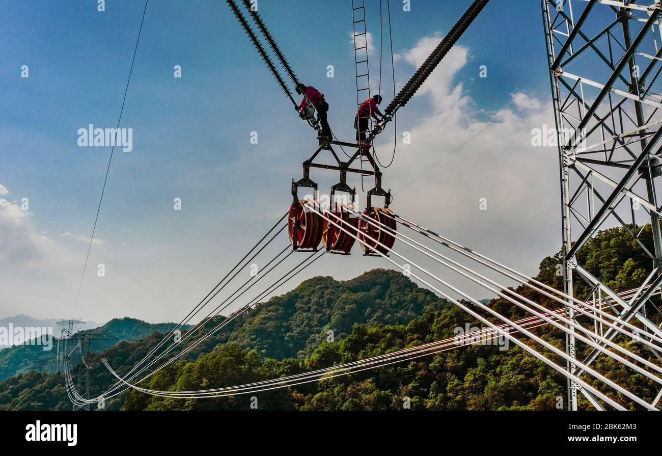 Hanzhong. 1st May, 2020. Aerial photo taken on May 1, 2020 shows ...