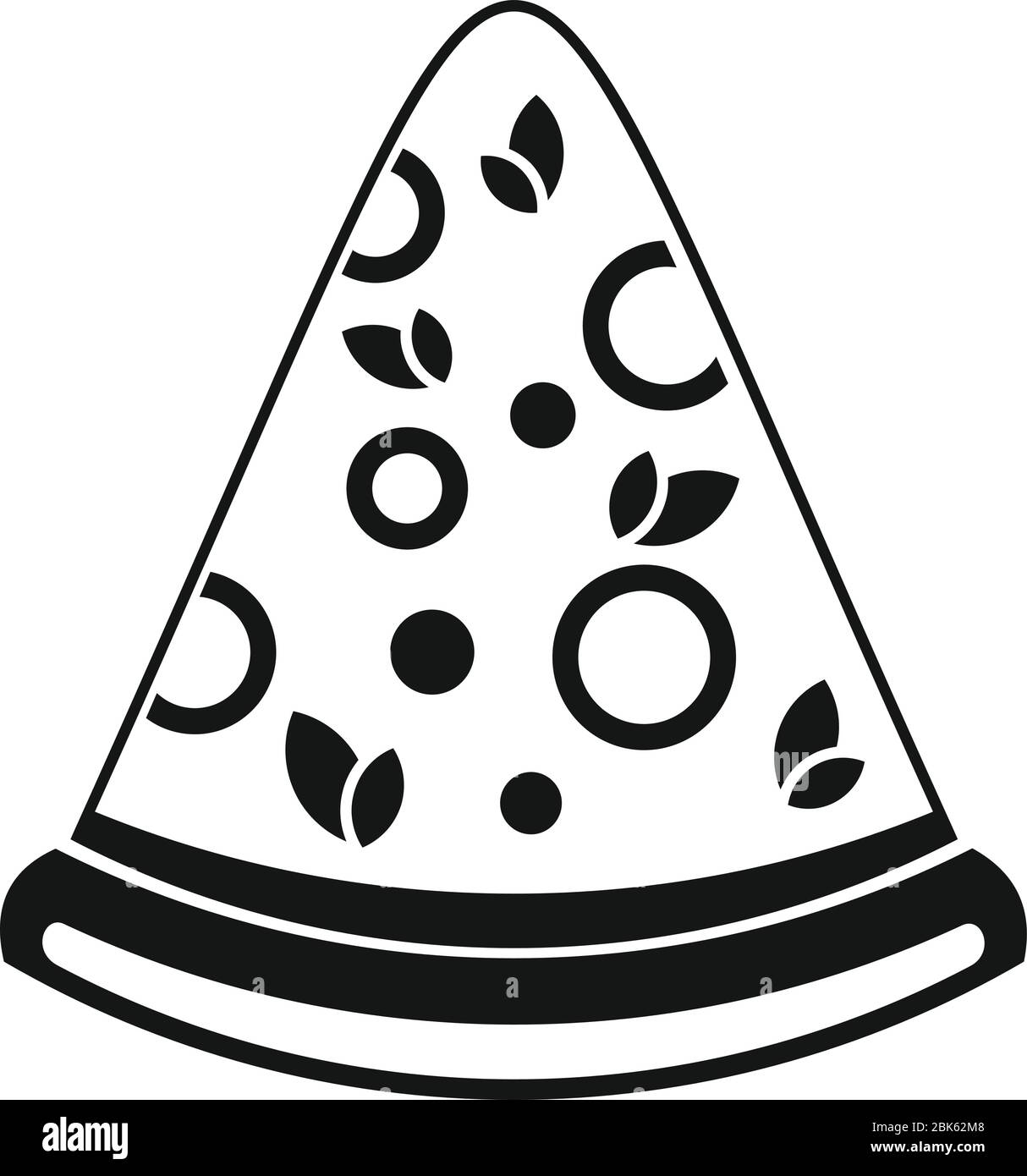 Home pizza slice icon. Simple illustration of home pizza slice vector ...