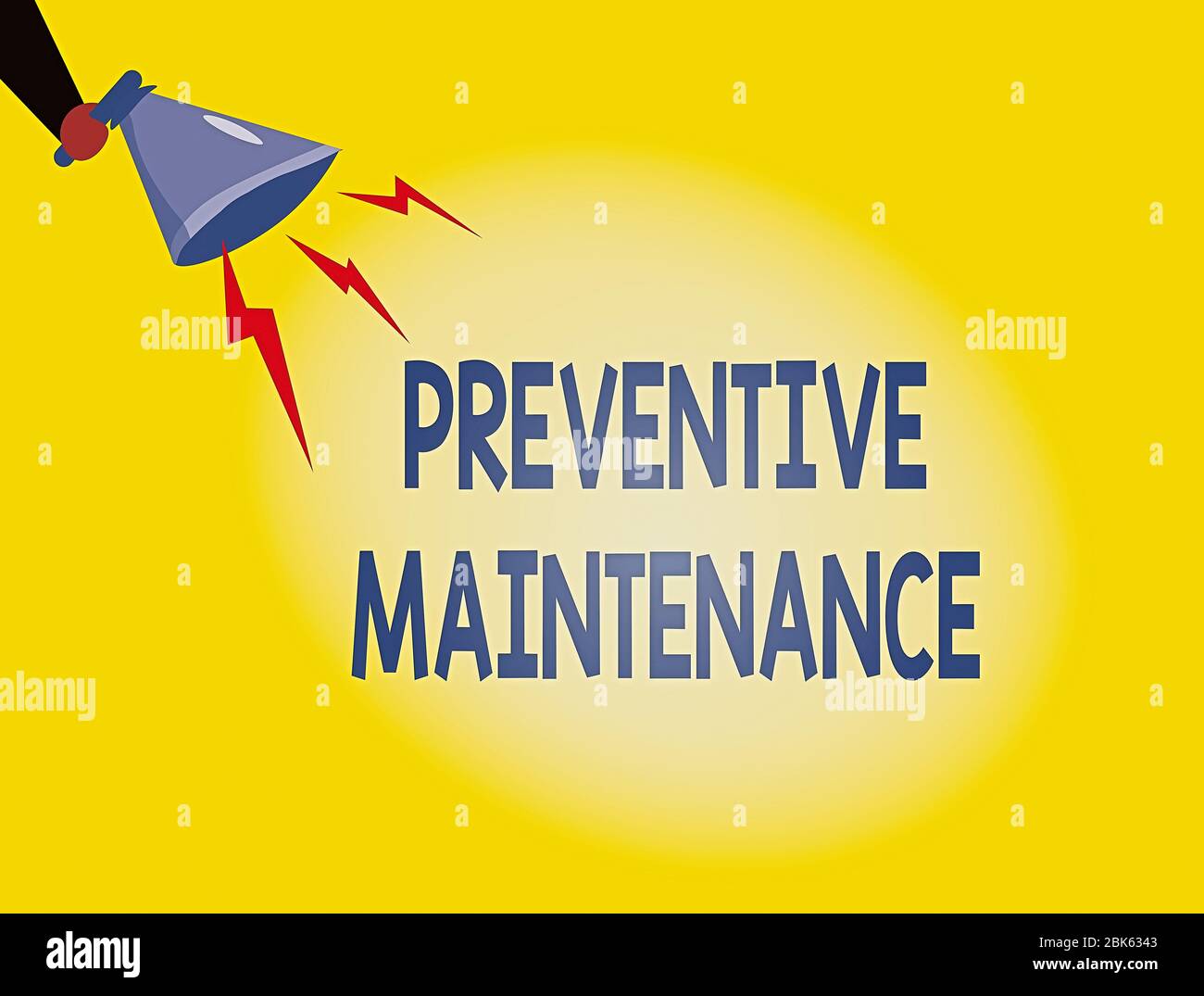 Writing note showing Preventive Maintenance. Business concept for Avoid ...