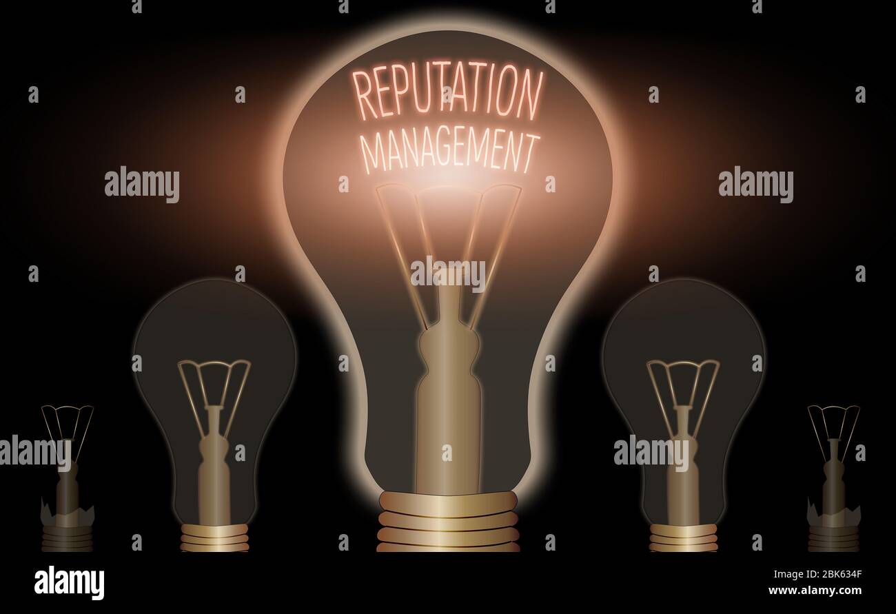 Writing note showing Reputation Management. Business concept for ...
