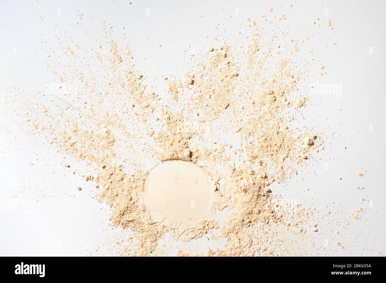 Whitening Mineral Loose Powder.Scattered tan colored facial loose ...