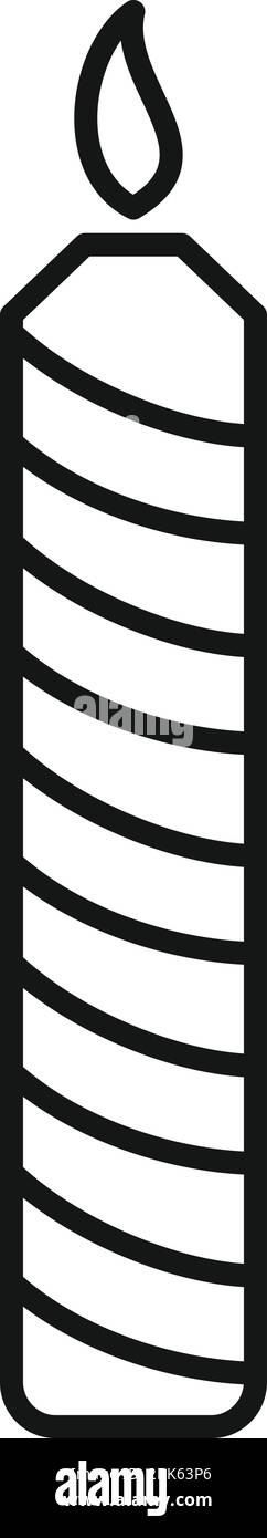 Birthday Candle Outline