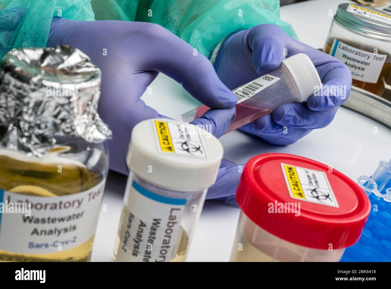 Scientific analysis of wastewater sample in laboratory, investigation ...