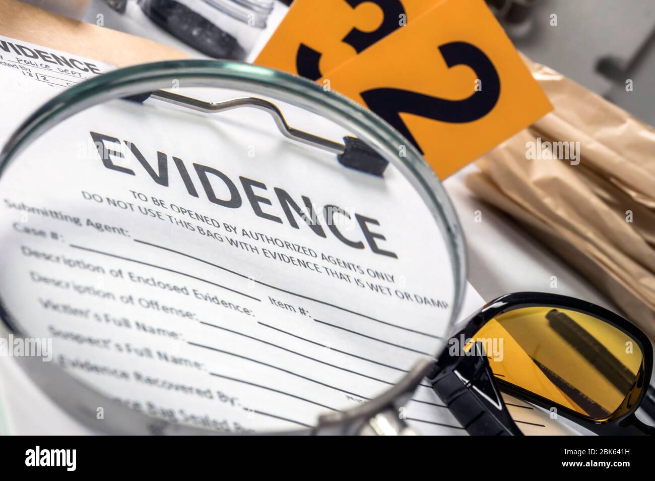 Identification Numbers, various laboratory tests forensic equipment ...