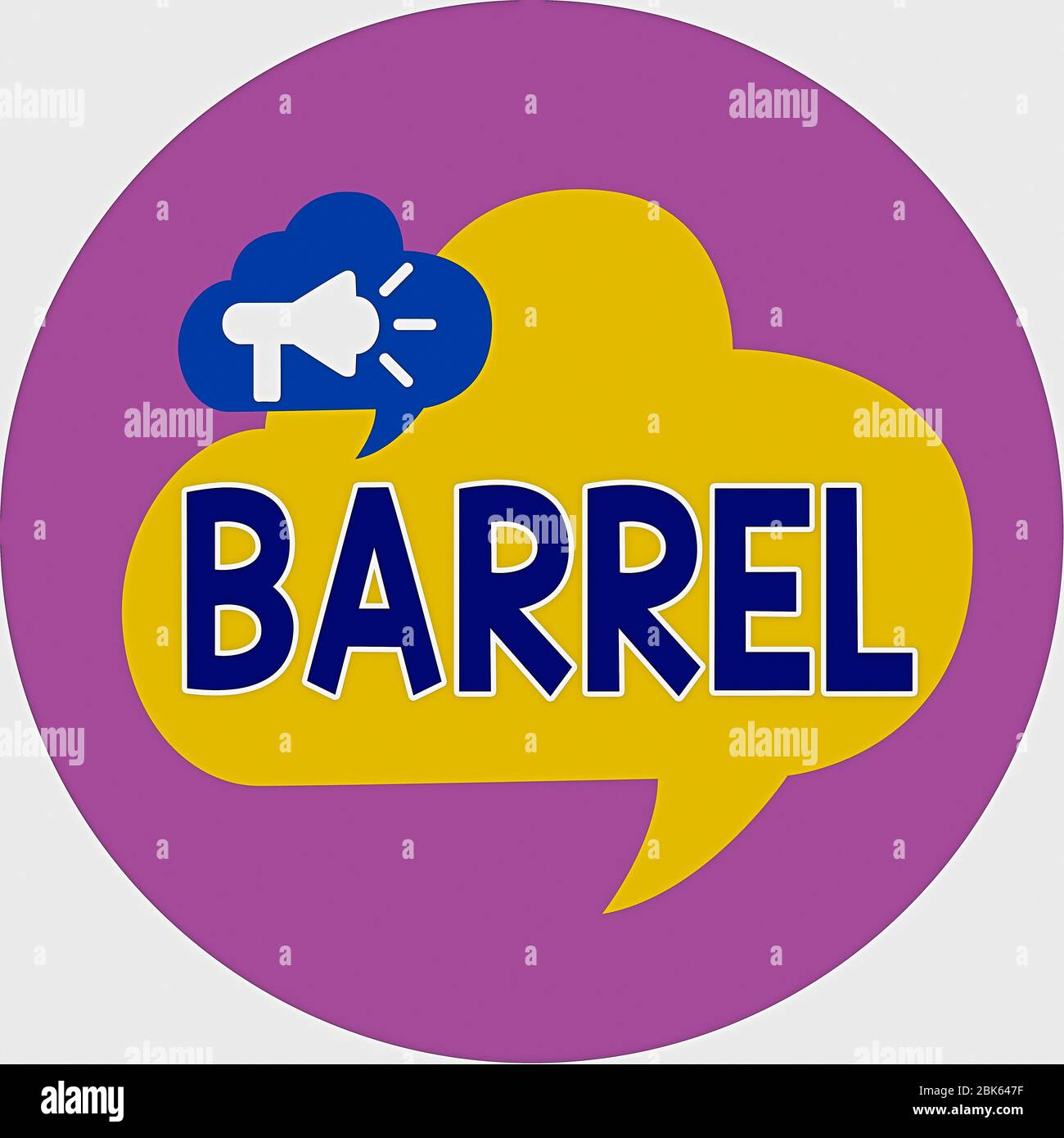 Text sign showing Barrel. Business photo text cylindrical container ...