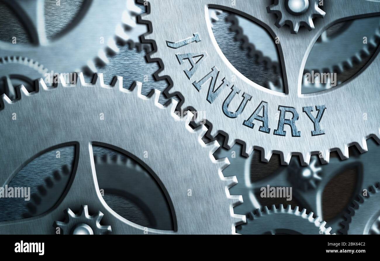 Word writing text January. Business photo showcasing first month of the ...