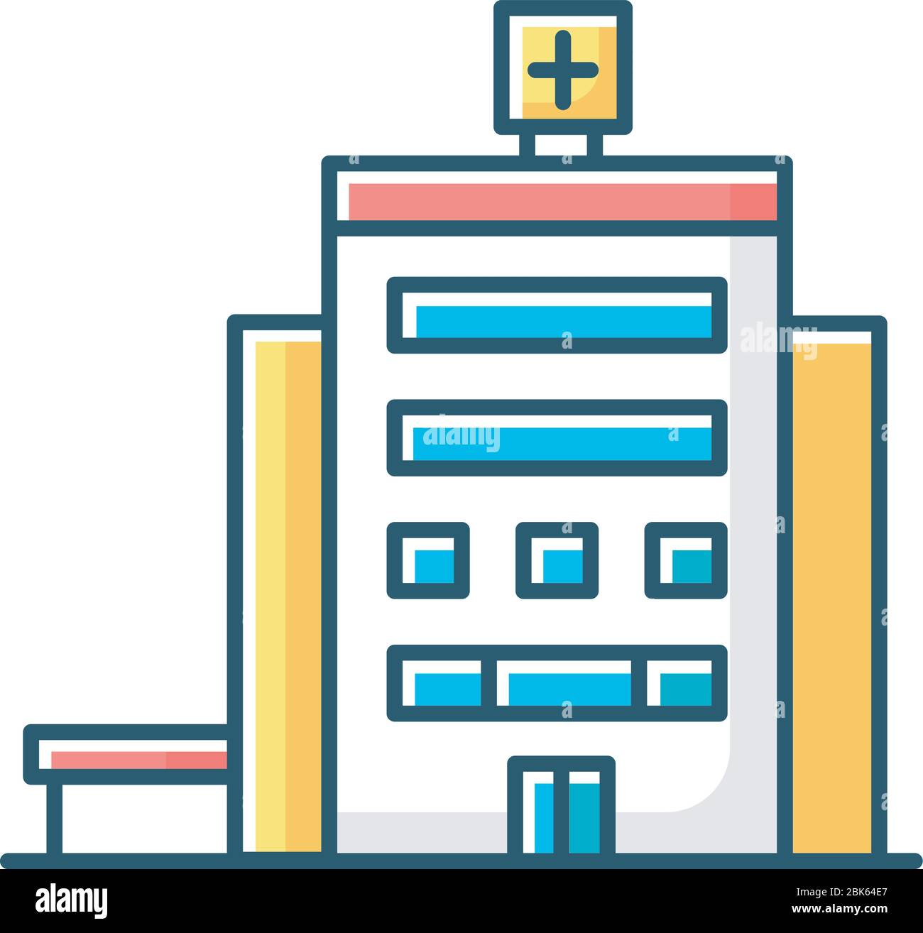 Hospital RGB color icon Stock Vector Image & Art - Alamy