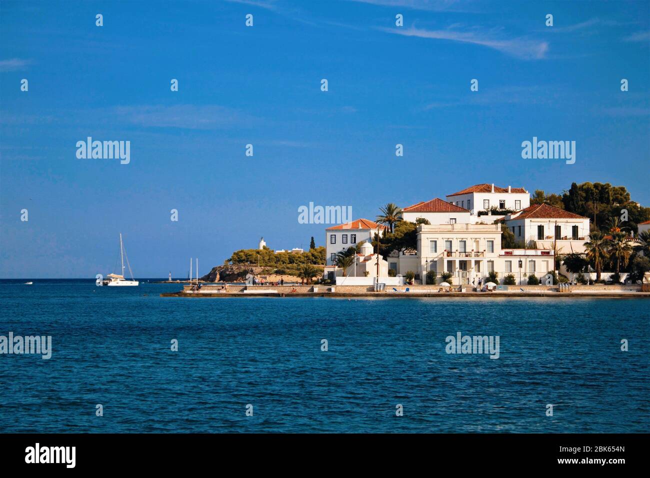 Greece saronic spetses beach hi-res stock photography and images - Alamy