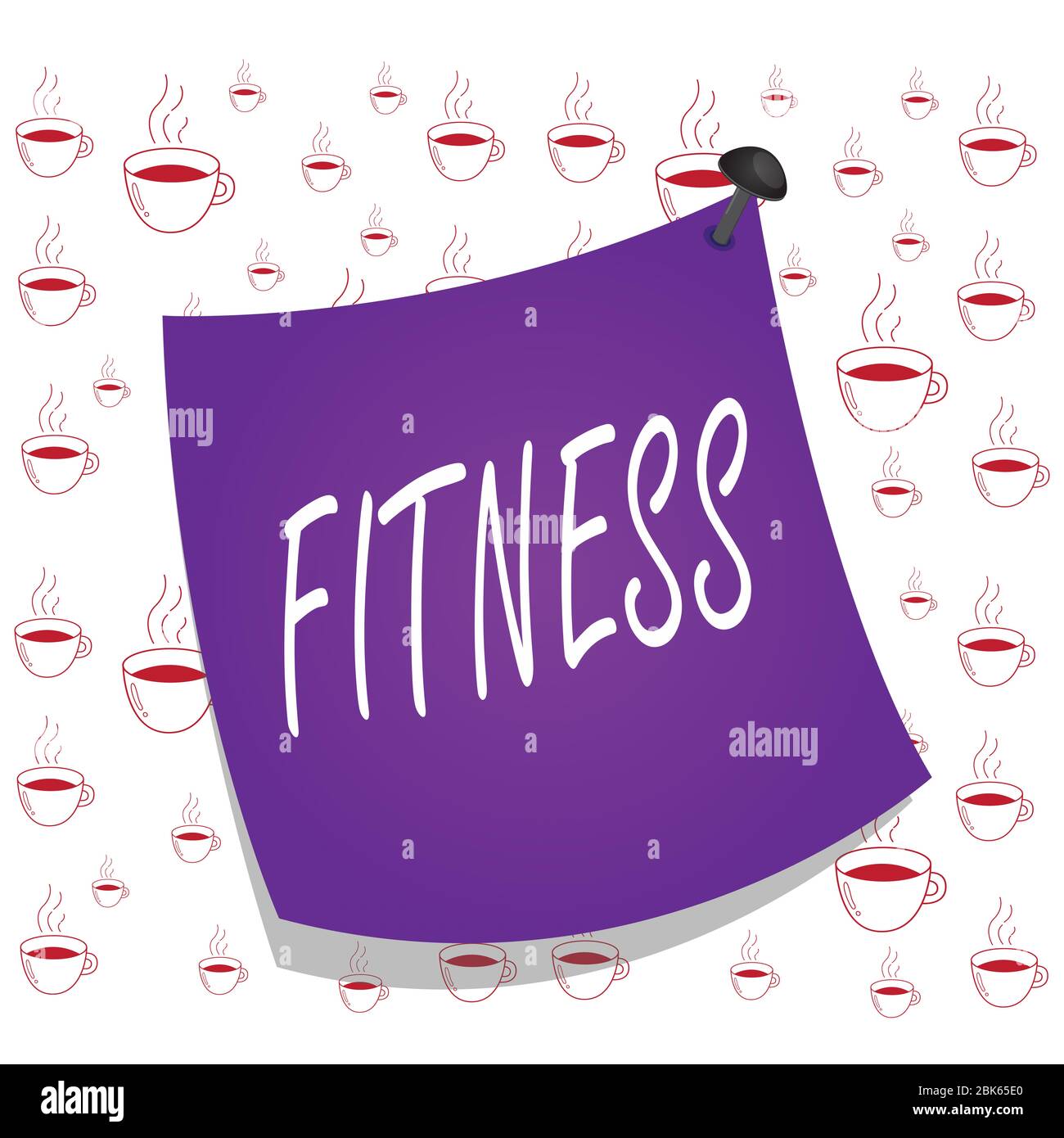 Writing note showing Fitness. Business concept for the state of health ...