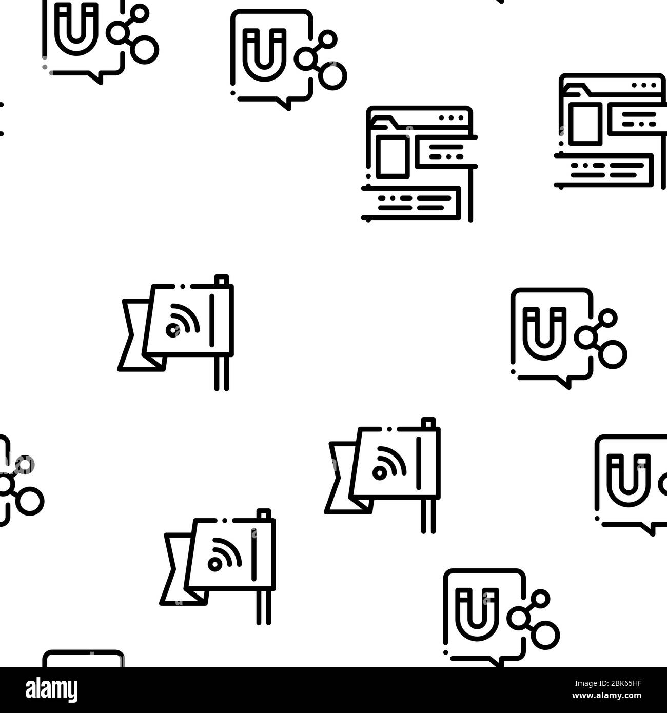 Inbound Marketing Seamless Pattern Vector Stock Vector Image & Art - Alamy