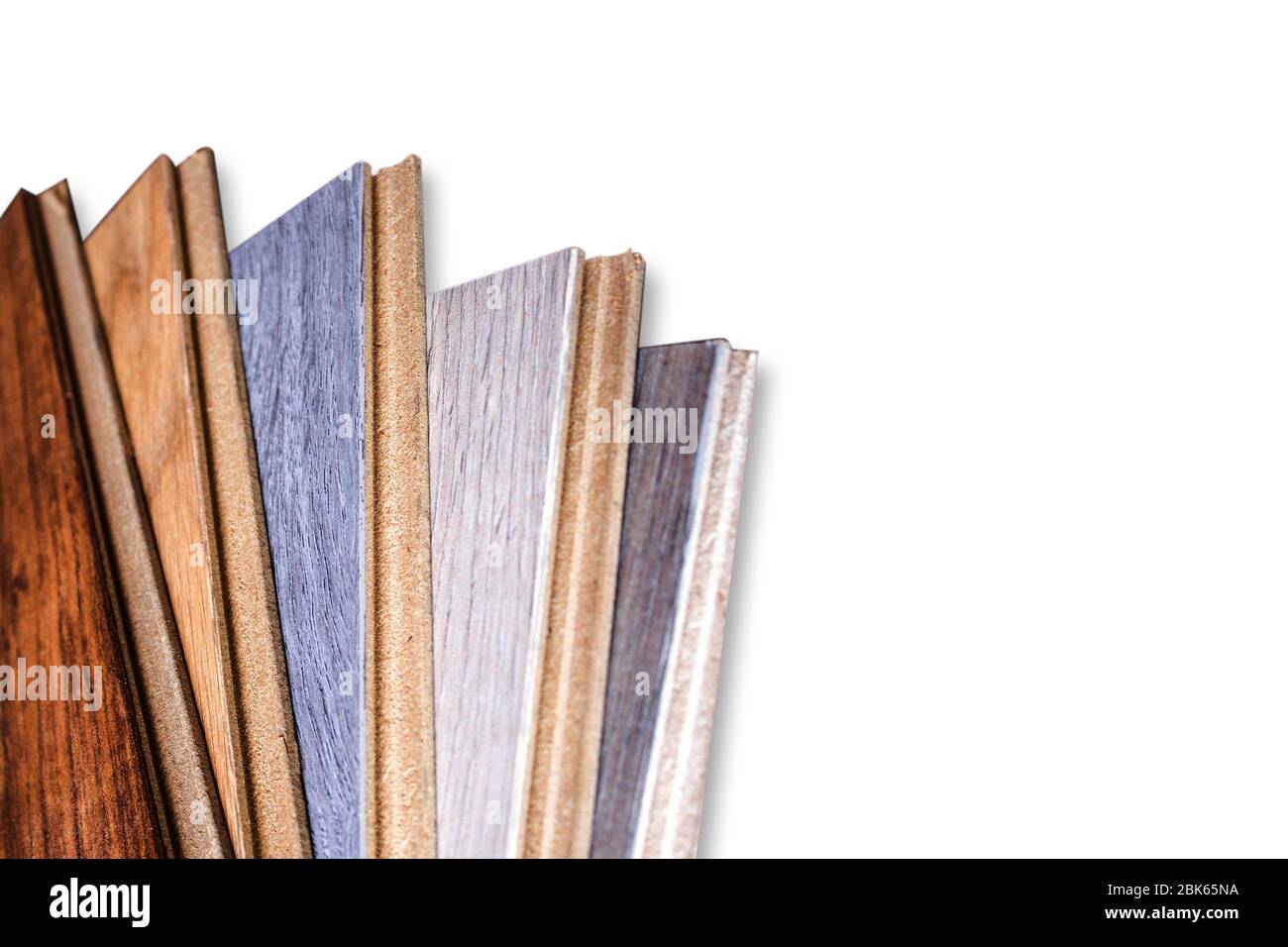 Laminate. Samples of laminate and floorboard. Cutting and laying ...